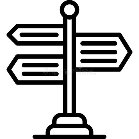 Signboard Icon Location Map And Navigation Vector Stock Vector