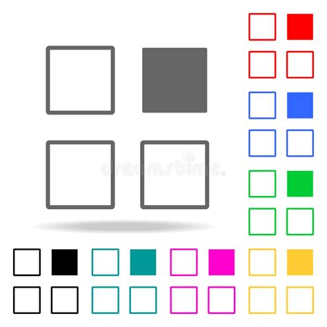 Mobile Phone App Sign Icon Elements In Multi Colored Icons For Mobile