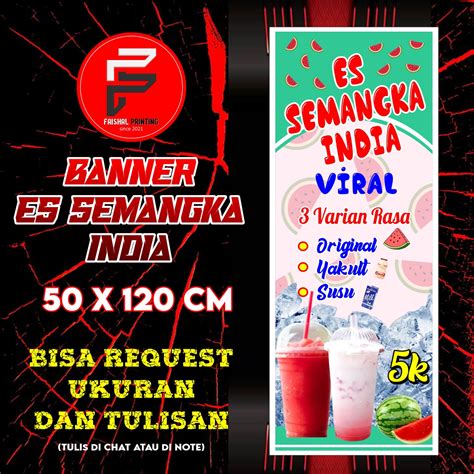 Banner Es Semangka India Spanduk Es Semangka Spanduk Es Semangka