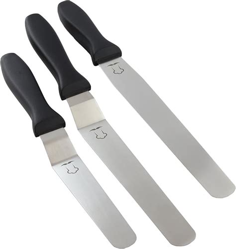 Lot de spatules à pâtisserie Chefarone 2 spatules coudées et 1