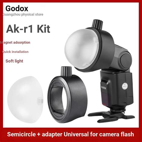 Godox Ak R1 Diffuser Kit Sr1 อะแดปเตอร์กล้องด้านบนโคมไฟ V1 V860ii Universal Diffuser Ball