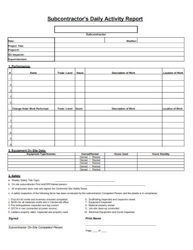 Free 11 Daily Activity Report Samples [ Security Police Work ]