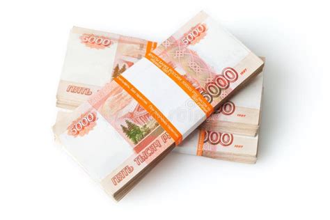 Russische Rubel auf Weiß stockbild. Bild von investition - 33522827