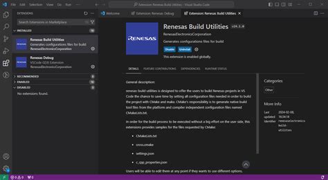 1 Installation Renesas VS Code Extensions 1 0 0 Documentation