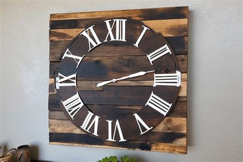 Premium Photo Diy Rustic Wooden Clock