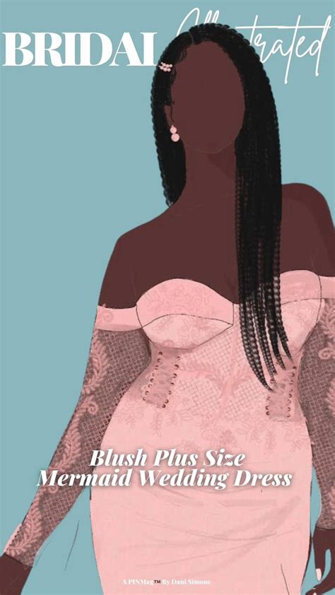 Blush Plus Size Mermaid Wedding Dress Blush Wedding Gown Plus Size Bride