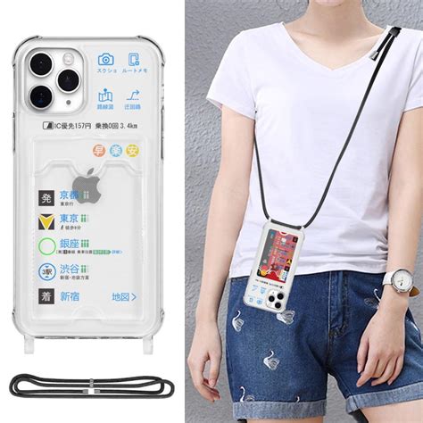 肩掛けケース Iphone 11 ケース 透明 Iphone12 Pro Max スマホケース 落下防止 Tpu 耐衝撃 アイフォン 12