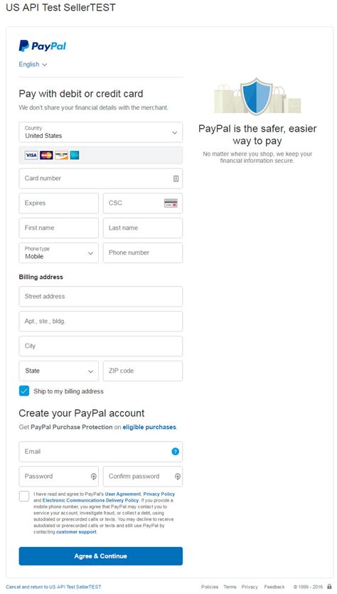 Html Paypal Api How To Set Payment Page Type Stack Overflow