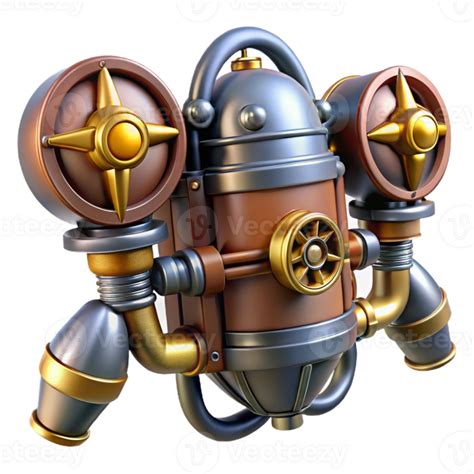 Dramatic Classic A Steampunk Jetpack With Miniature Turbines And Brass