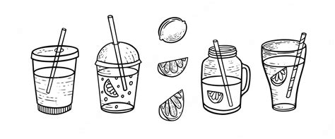 Premium Vector A Glass Of Orange Juice With A Straw And A Jar Of