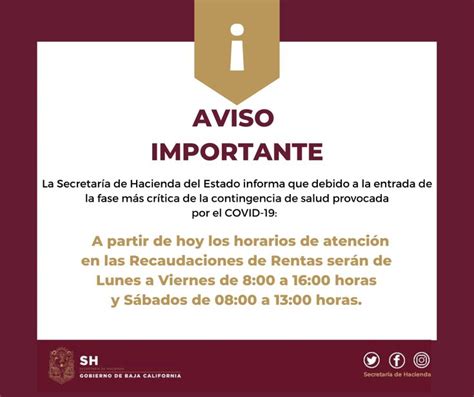 Anuncia recaudación de rentas del Estado cambio en horario de atención durante contingencia