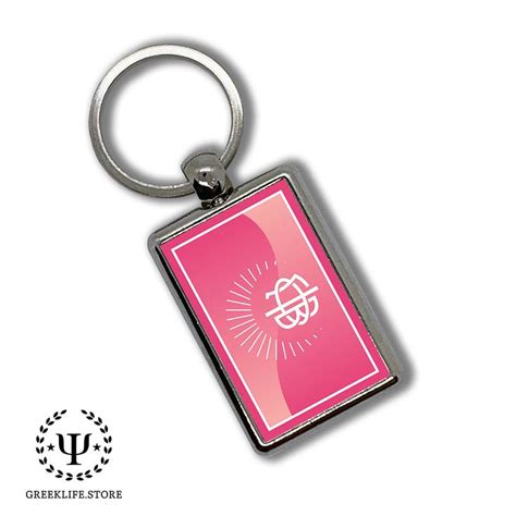 Gamma Phi Beta Keychain Rectangulargamma Phi Beta 5 Metallic 2