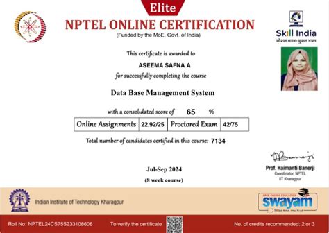aseema safna on linkedin learningneverstops dbms nptel techskills