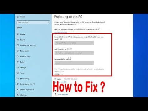 How To Fix Windows Projecting To This Pc Disabled Issue
