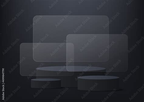 Vettoriale Stock Different Glassmorphism Banners Glassmorphic Ui Ux
