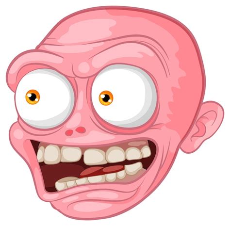 Premium Vector Creepy Scary Bald Zombie Monster Man Head