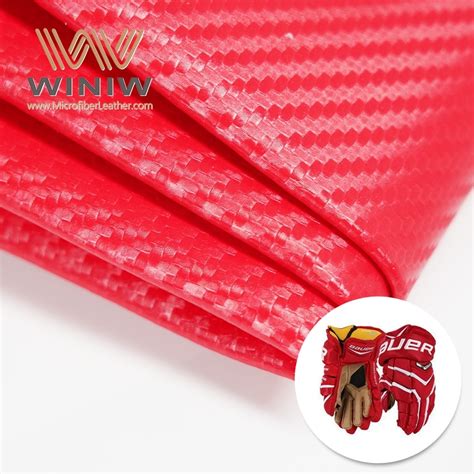 Non Slip Carbon Fiber Leather Material For Hockey Gloves WINIW
