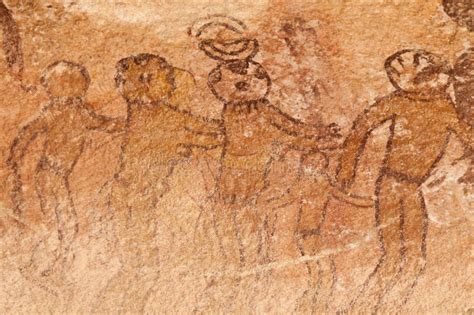 Peintures De Roche De Tassili N Ajjer Algérie Image stock Image du