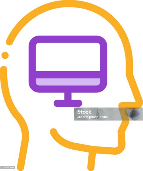 컴퓨터 아이콘 벡터 개요 일러스트레이션에 대한 인간의 생각 개발에 대한 스톡 벡터 아트 및 기타 이미지 개발 개체 그룹