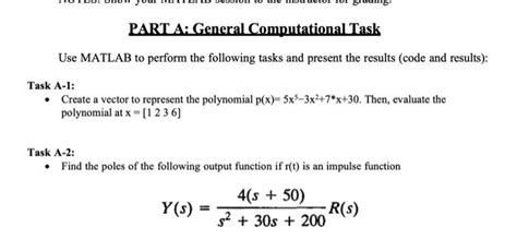 Solved Use MATLAB To Perform The Following Tasks And Present Chegg