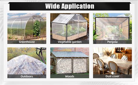 Windyun 2 Pack Heavy Duty Clear Tarps With Reinforced Edge Plastic Tarp Waterproof