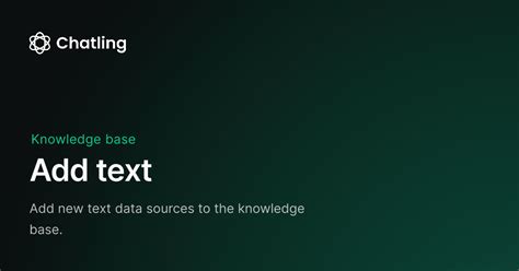 add text chatling documentation