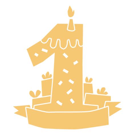Diseño Png Y Svg De Caricatura De Un Pastel De Cumpleaños Con Una Vela