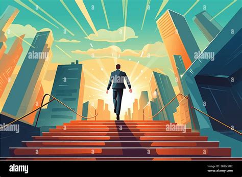 Cartoon Vector Illustration Of Path Of Possibilities Entrepreneur