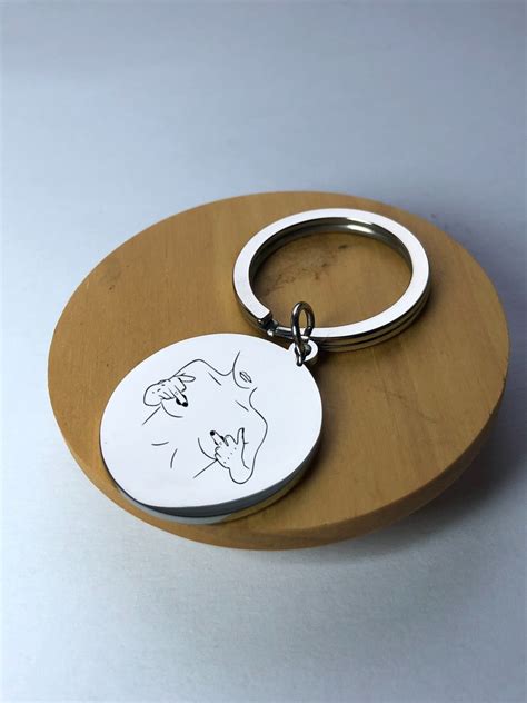 Spicy Photo Engraved Keychain Sexy Keychain For Boyfriend Couple T