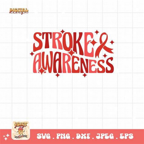 Stroke Awareness Svg Stroke Awareness Svg Png Red Ribbon Svg Cricut