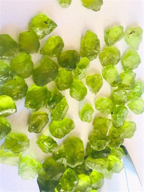 Peridot Raw Peridot Rough Natural Peridot Peridot Gemstone Etsy