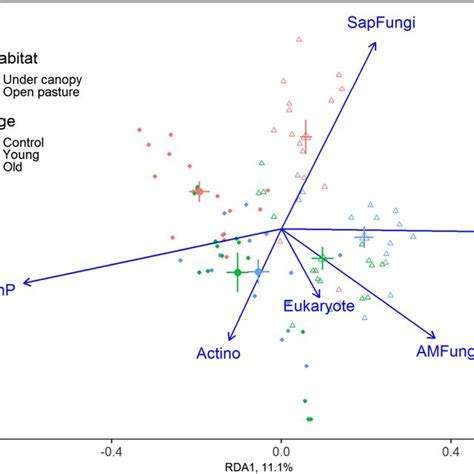 RDA Ordination Results Of Microbial Community Composition Of Eukaryote