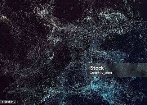 플라잉 파티클의 추상 3d 렌더링 입자에 대한 스톡 사진 및 기타 이미지 입자 날기 3차원 형태 Istock