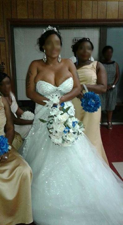 Bride Wears Boobs Popping Wedding Gown Is This Fashion Or Madness