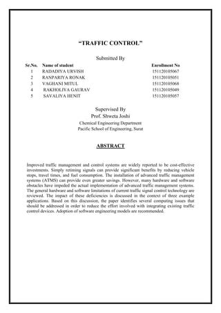 Traffic Project Report PDF