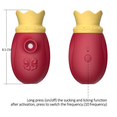 Rose Toy Vibrator For Woman 2 In 1 Tongue And Vibrating Nipples Clit Stimulator With 9 Modes