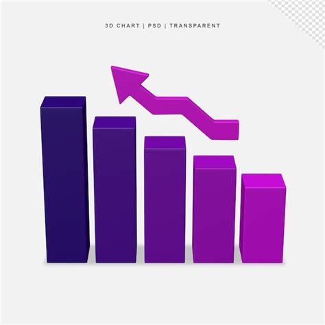 Graphique à Barres 3d Grandir Psd Premium