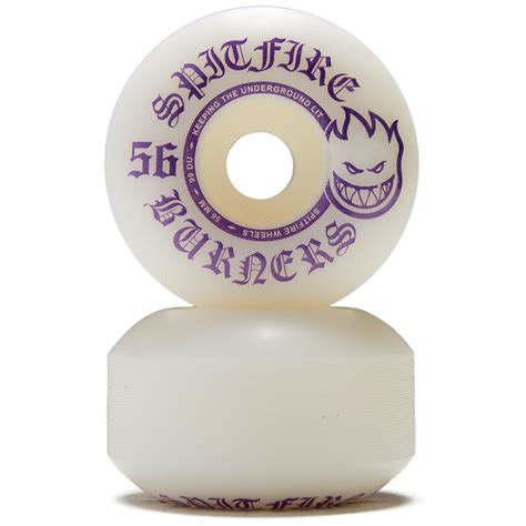 Spitfire 99du Burner Skateboard Wheels Whitepurple 56mm Ccs