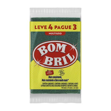 Esponja Bombril Multiuso Embalagem Com 4 Unidades Efácil