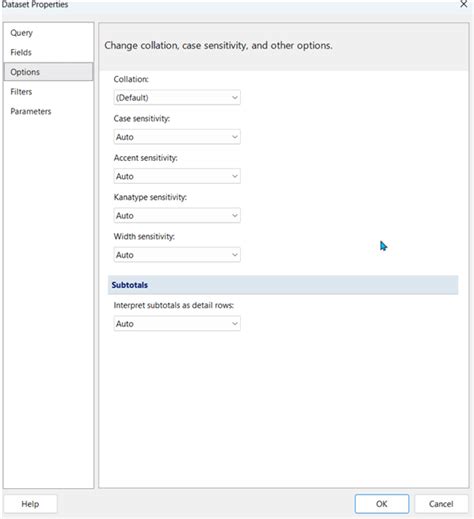 datasets in ssrs to define the data structure