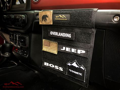 Jeep Grab Handle Flat Pocket Velcro Organizer With Velcro For Patches