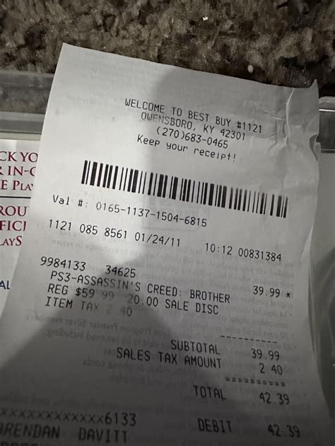 Best Buy Receipt From 2011 Rps3