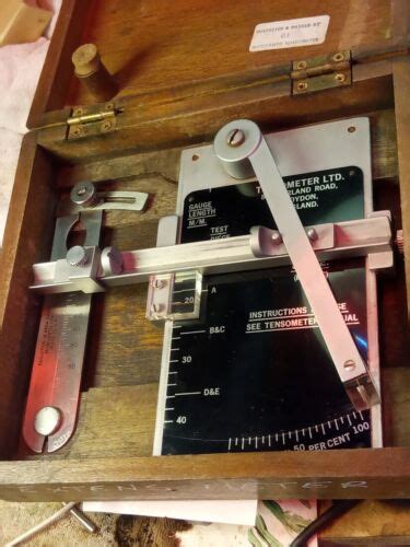 Vintage Monsanto Ltd Tensometer In Wooden Box Ebay