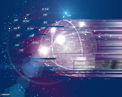 양자 컴퓨팅 추상 기술 배경 개념 인공 지능 요소를 학습 암호화 인포그래픽 벡터 빅 데이터 0명에 대한 스톡 사진 및 기타