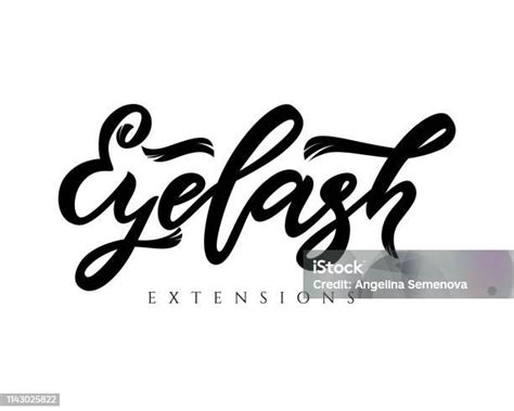 속눈썹 확장 핸드 서 예 레터링 벡터 일러스트입니다 블랙 0명에 대한 스톡 벡터 아트 및 기타 이미지 0명 개념 낱말 Istock