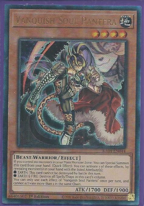 Ra04 En044ut Vanquish Soul Pantera Ultimate Rare Trading Card Mint