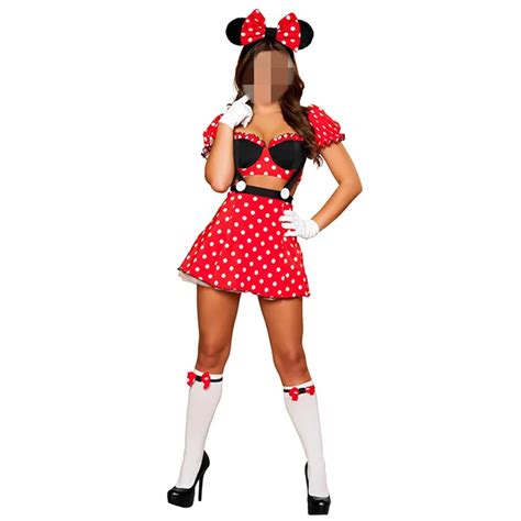 Buy Red Minnie Mouse Costumes Adults Woman Halloween