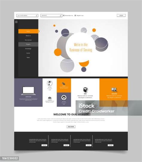 Desain Templat Situs Web Konsep Ilustrasi Vektor Desain Datar Modern