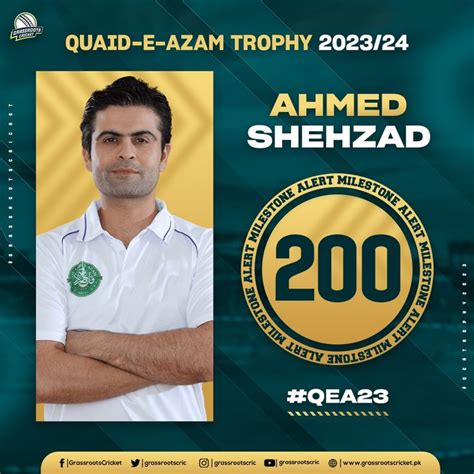 2nd First Class Double Century For Ahmed Shehzad