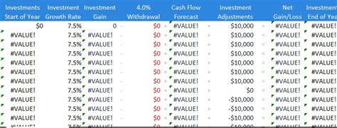 Retirement Planner Template Excel Excel Templates Tiller Community